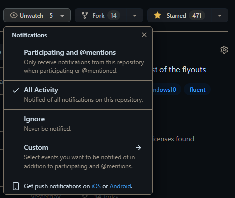 Notification when a new version is released · Issue #53 · ALTaleX531/TranslucentFlyouts · GitHub