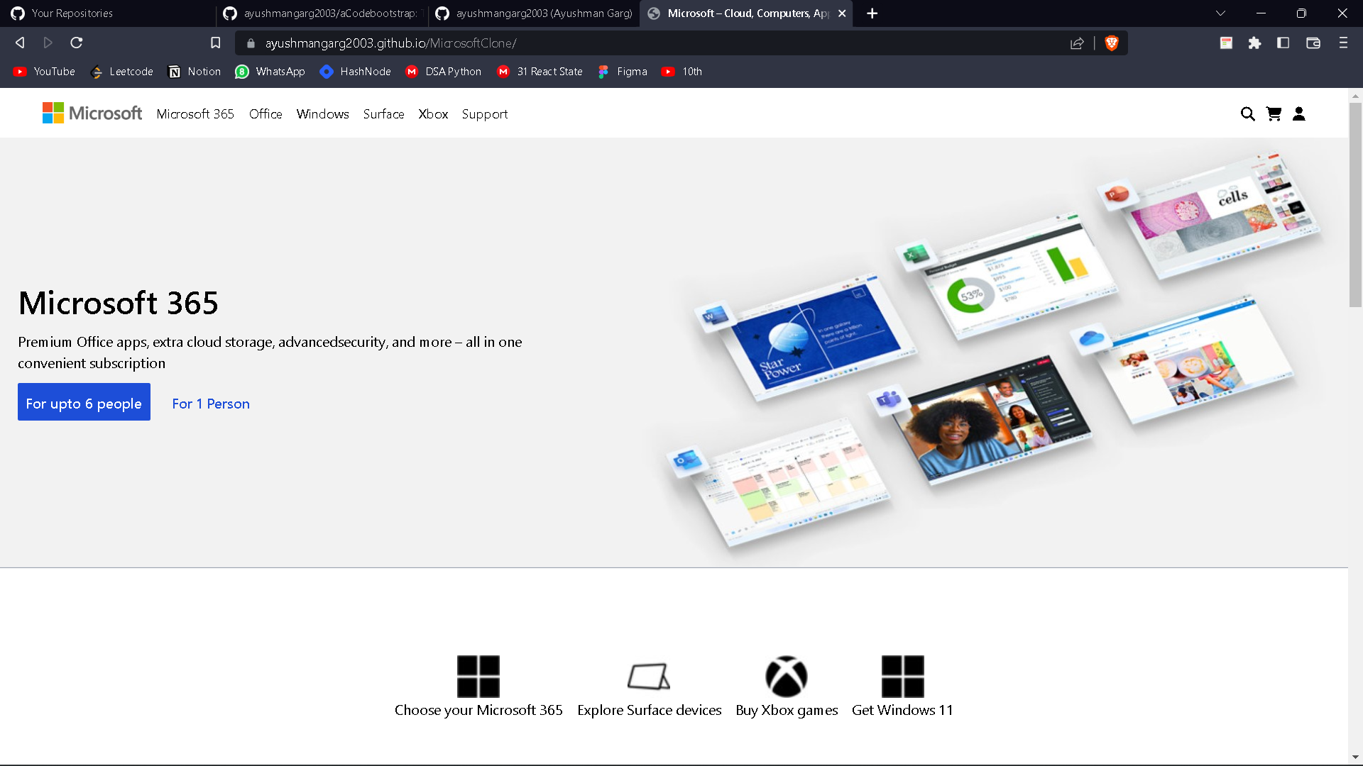 GitHub - ayushmangarg2003/MicrosoftClone