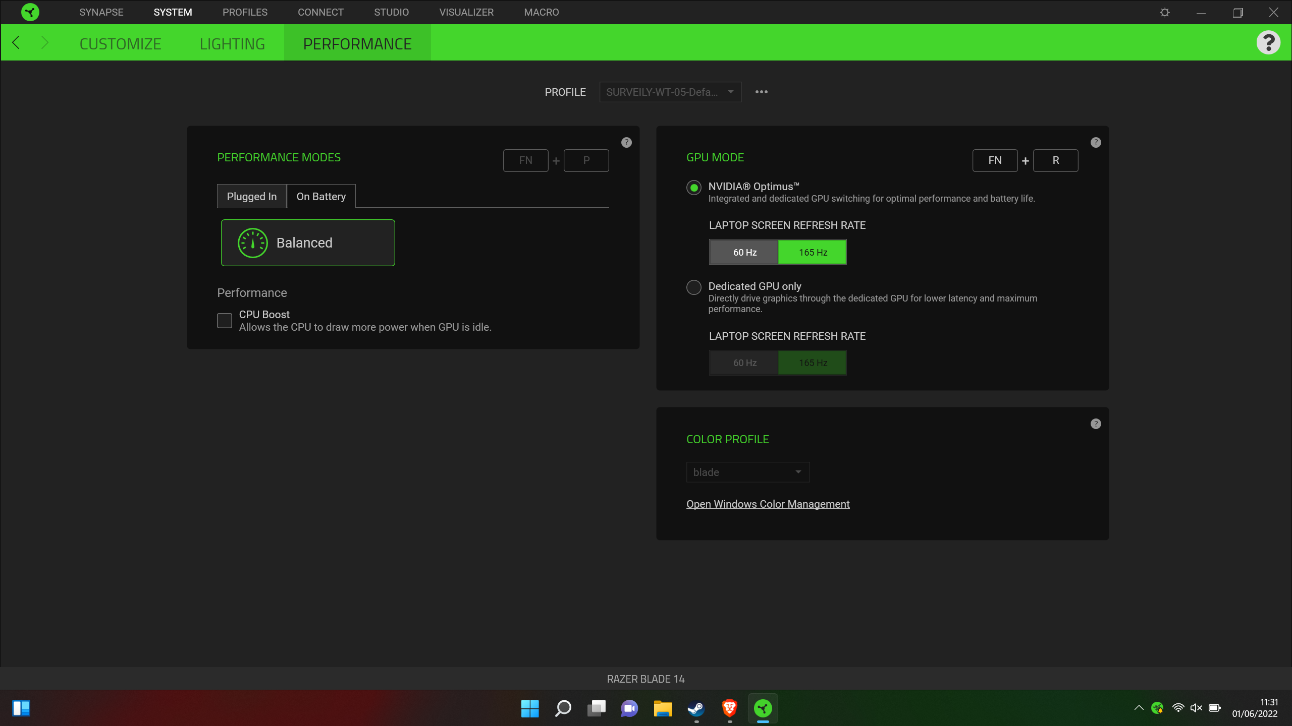 Support for Razer Blade 14'' with 3070Ti (2022) · Issue #1823 · openrazer/openrazer · GitHub