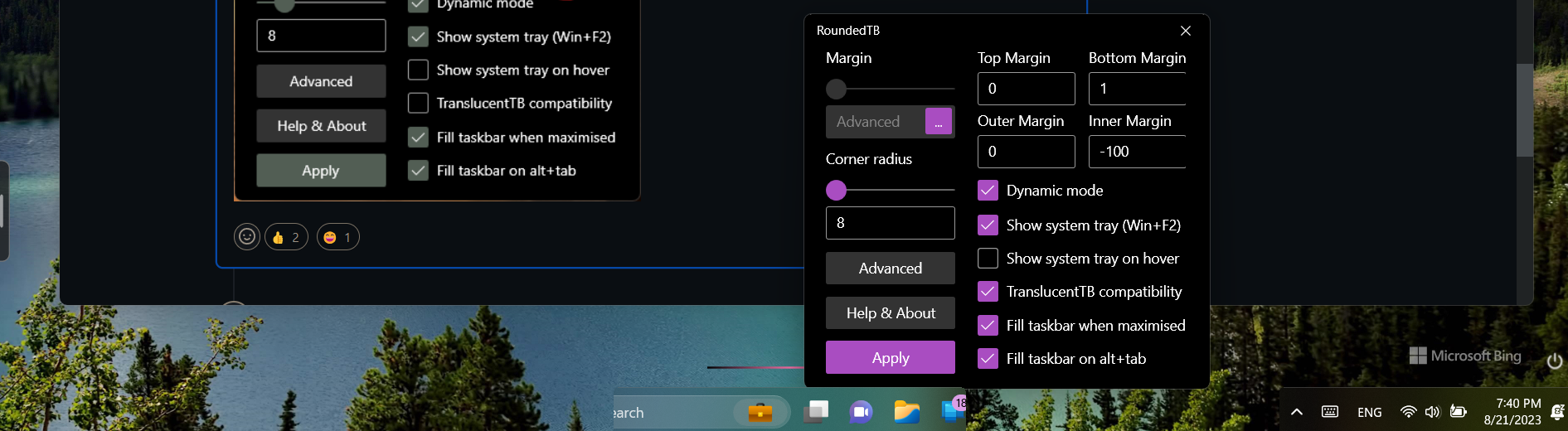 Dynamic mode broken · Issue #317 · RoundedTB/RoundedTB · GitHub