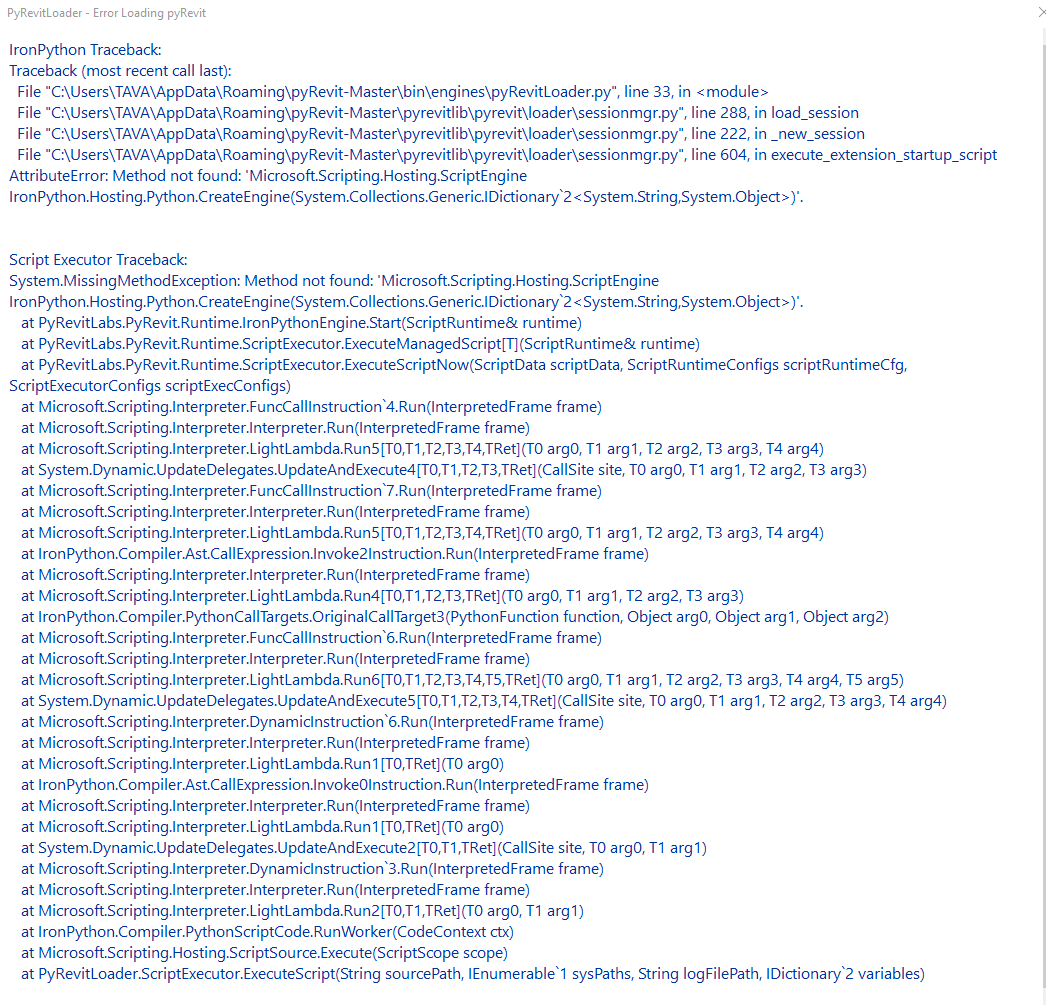 Pyrevit wont load after install for Revit 2022.1 · Issue #1532 · pyrevitlabs/pyRevit · GitHub