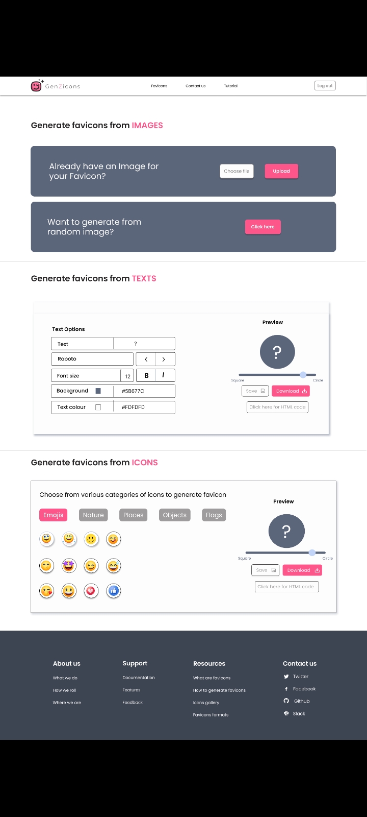 High Fidelity designs - Generate Favicon Page · Issue #68 · zuri-training/favicon-gen-team-66 ...