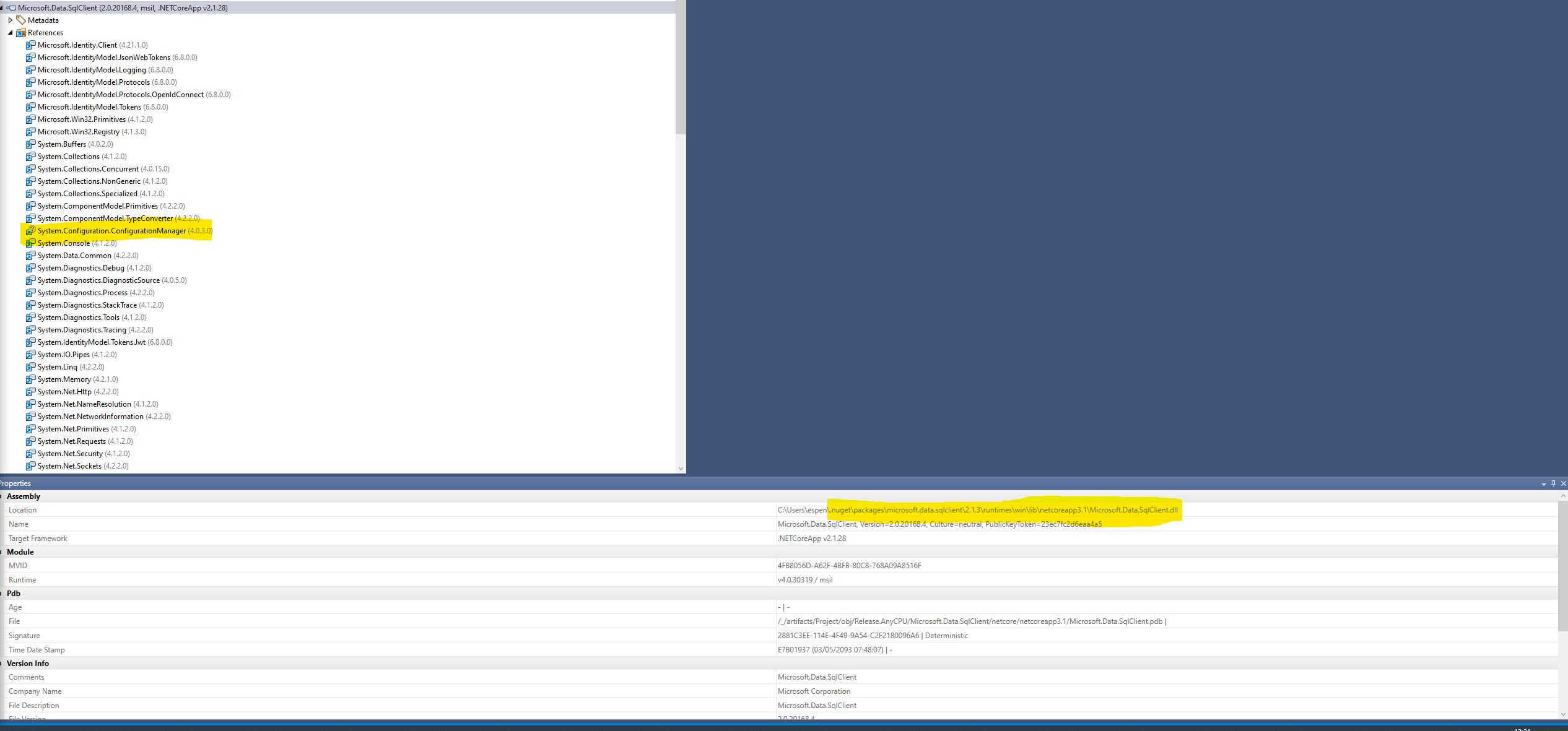 DllImport with Microsoft.Data.SqlClient.SNI.dll doesn't work when running from a network share ...