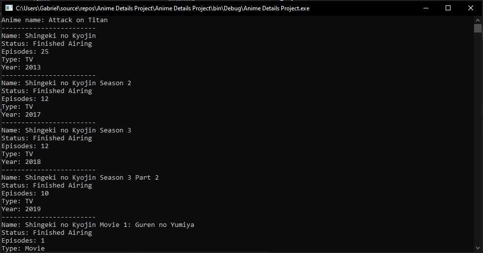 GitHub - ARandomBoiIsMe/Anime-Details-Project: A simple program that ...