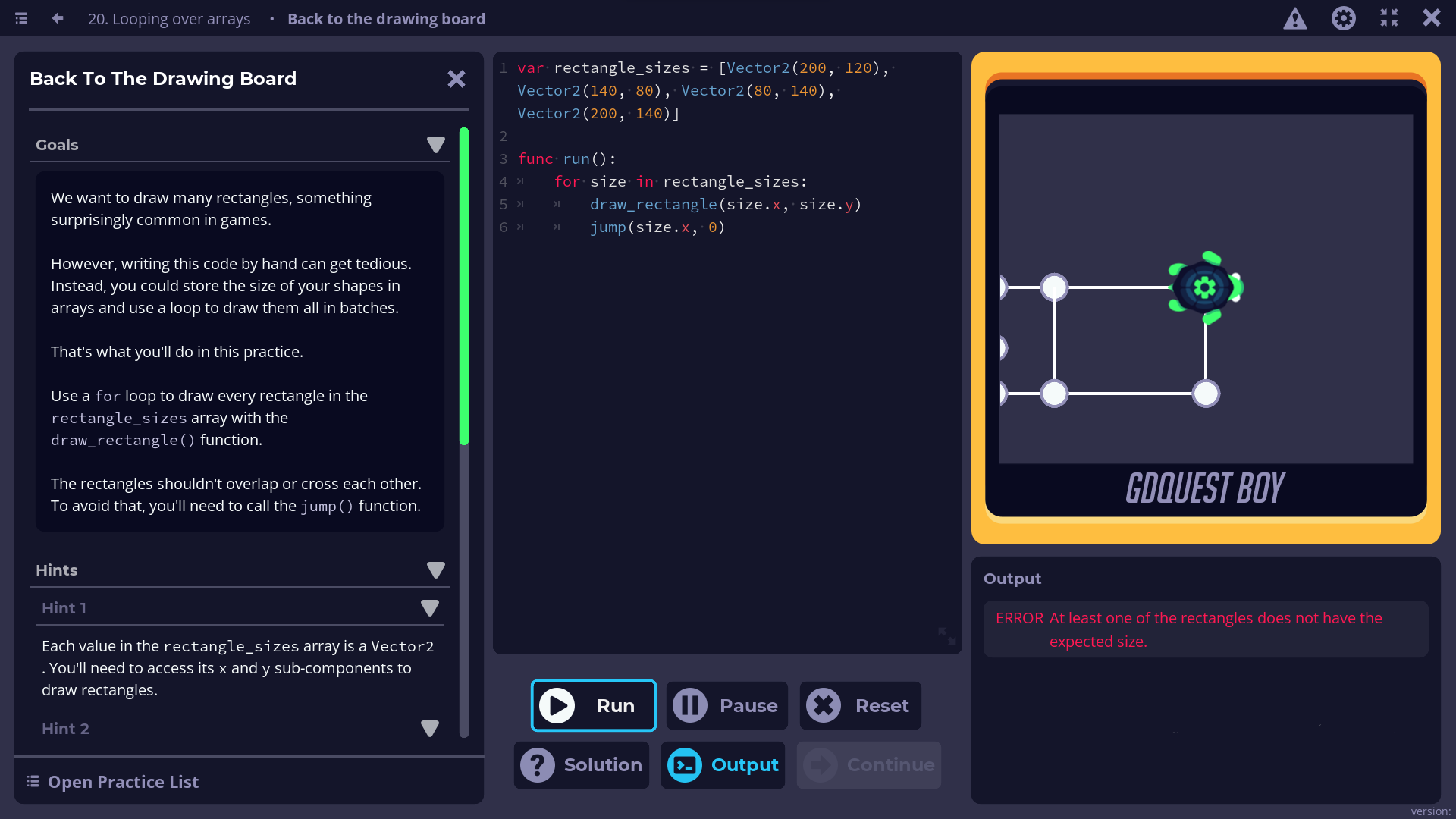 Lesson 20 practice throwing error even thouhg the solution is correct (app) · Issue #548 ...