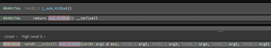 Parameter propagation through simple thunks fails · Issue #3133 · Vector35/binaryninja-api · GitHub