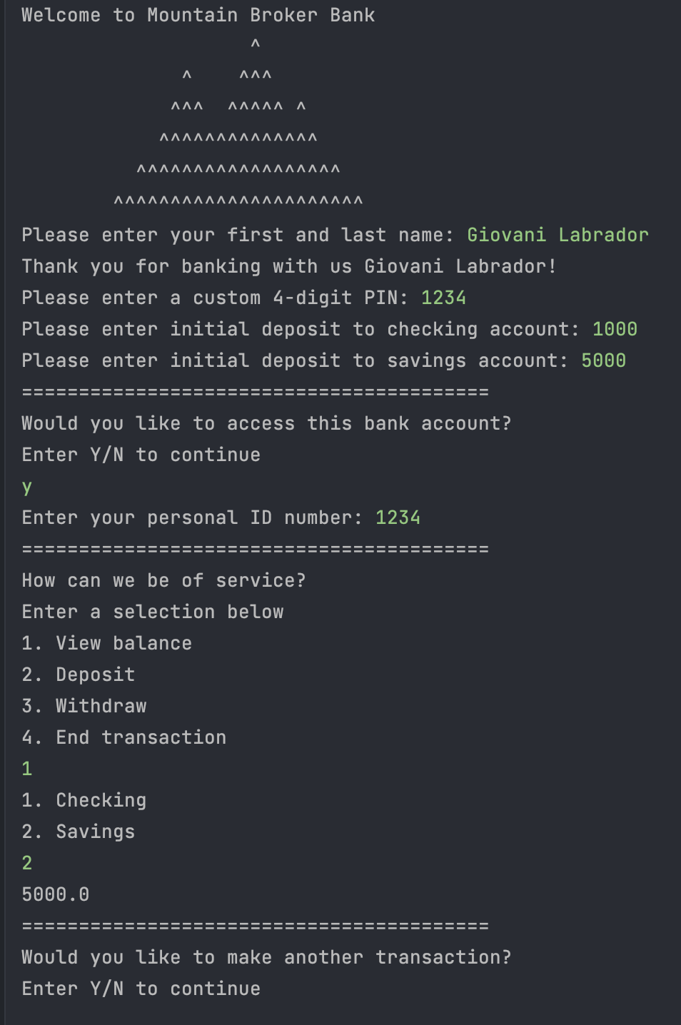 GitHub - GiovaniCodes/BankAccount: A simple banking program that ...