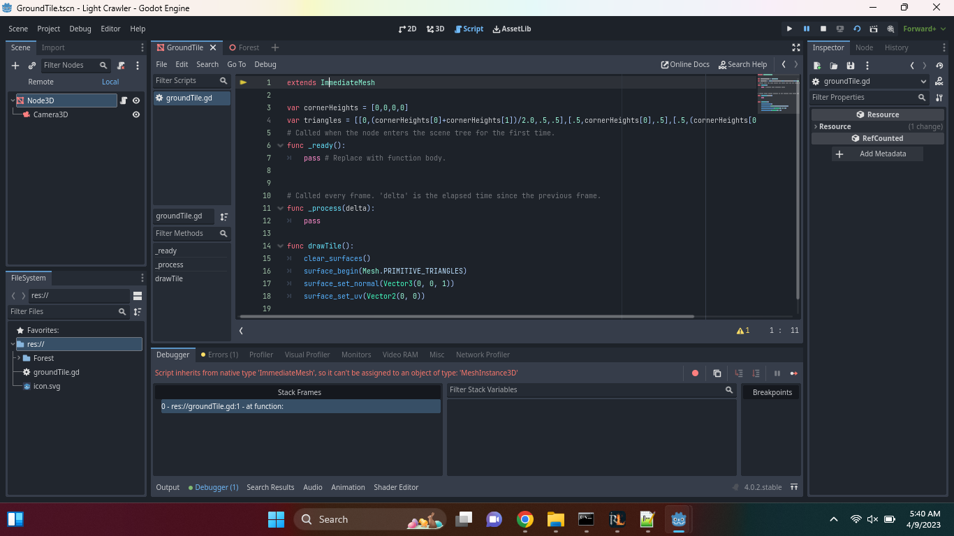 ImmediateMesh · Issue #7131 · godotengine/godot-docs · GitHub
