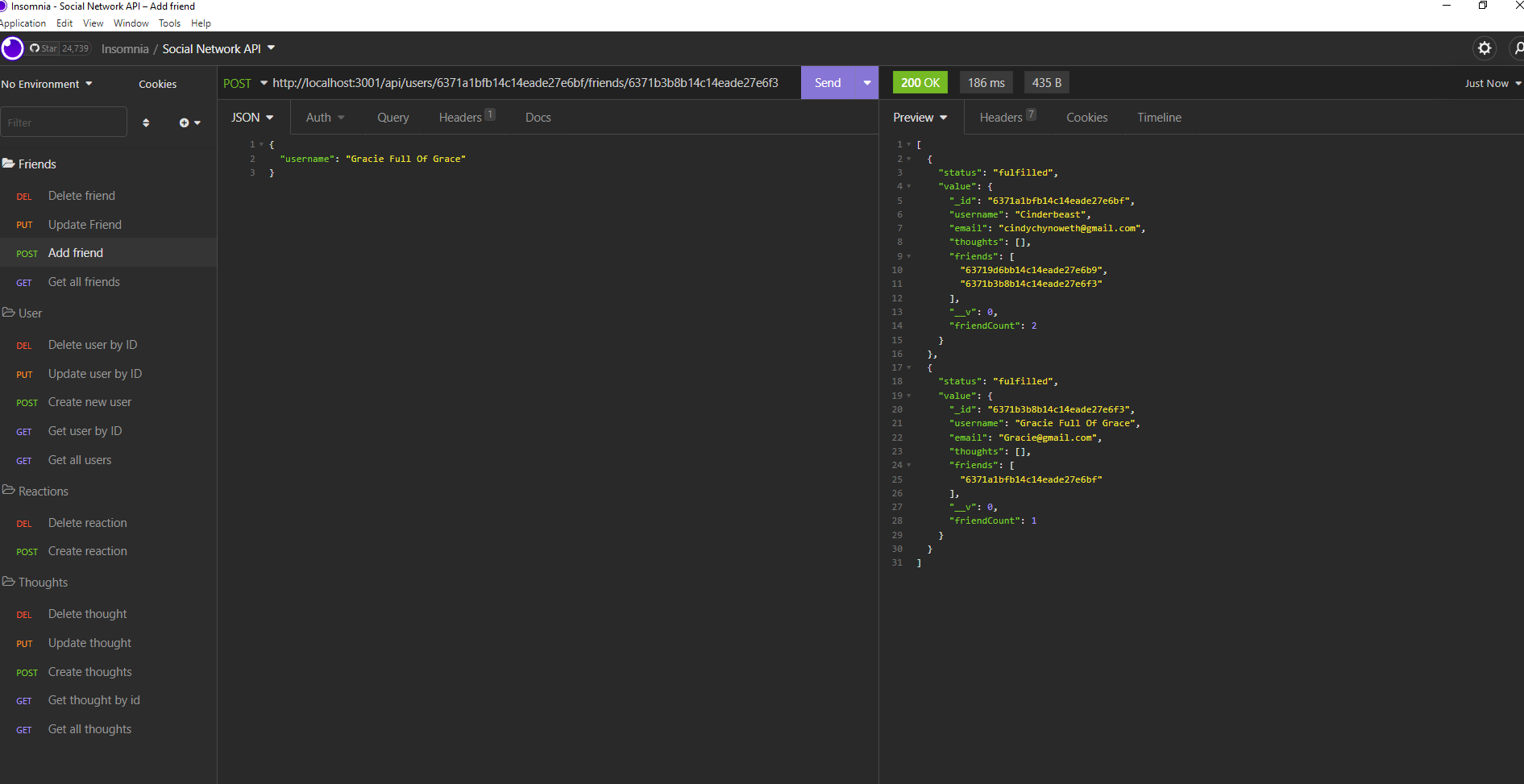 GitHub - AngelChloe/18-NoSQL-Social-Network-API