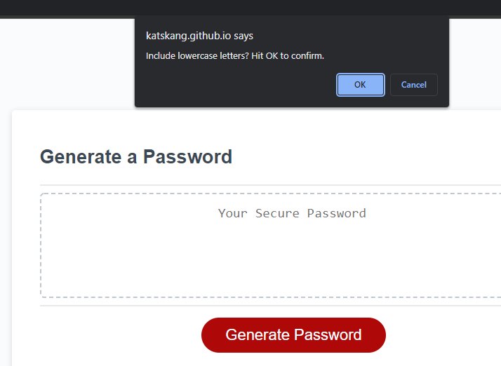 GitHub - KatSKang/Password-Generator: Random Password Generator