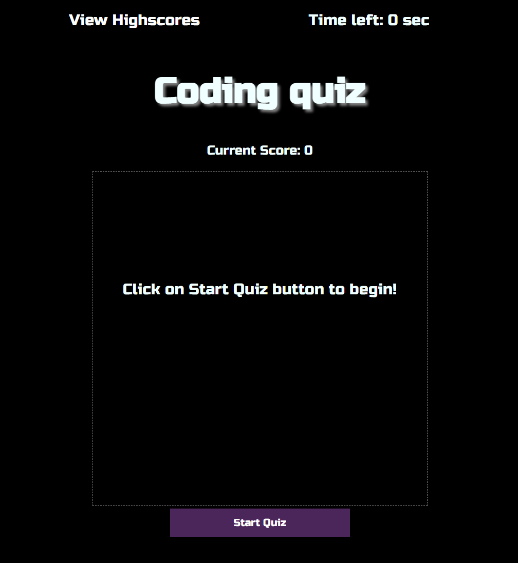 Github Katskangcode Quiz Using Web Apis