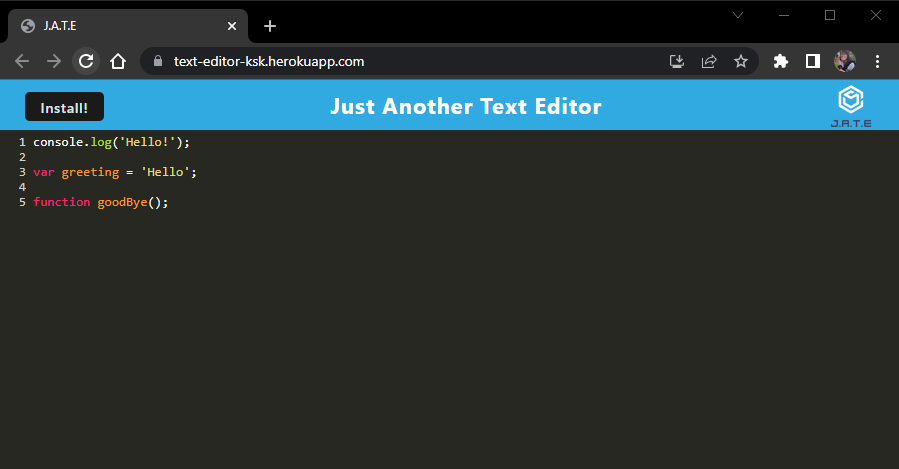 GitHub - KatSKang/text-editor-pwa