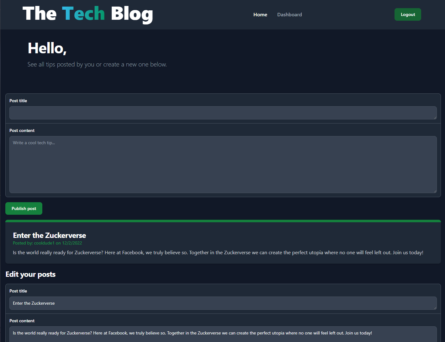 GitHub - KatSKang/Tech-Blog-MVC