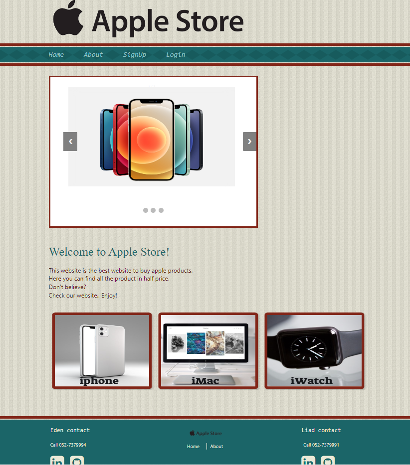 GitHub - LiadShrem/Apple-Store: Final project about store that allows ...