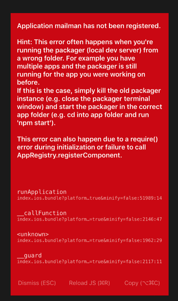 IOS run is fail (Application X has not been registered) · Issue #2509 ...
