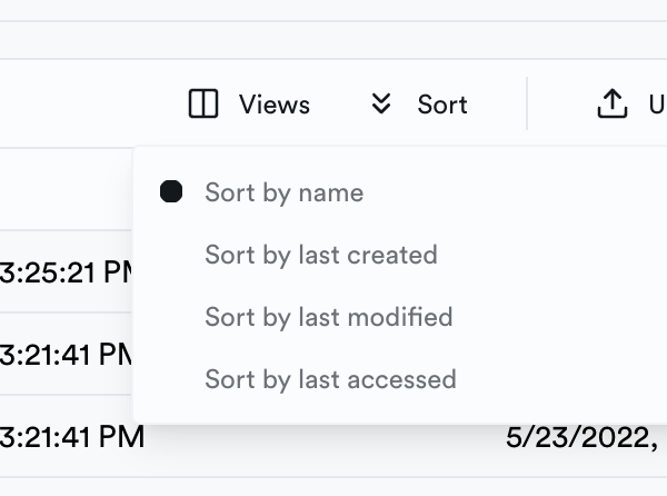 Sort items by asc/desc in Storage table · Issue #6942 · supabase ...