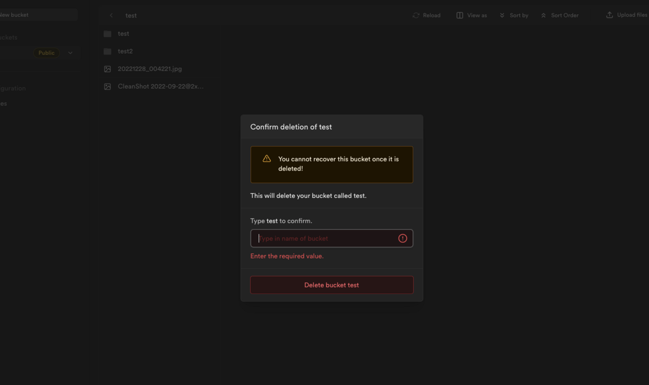 Clarify that deleting a Storage bucket will delete all items in bucket · Issue #13873 · supabase ...
