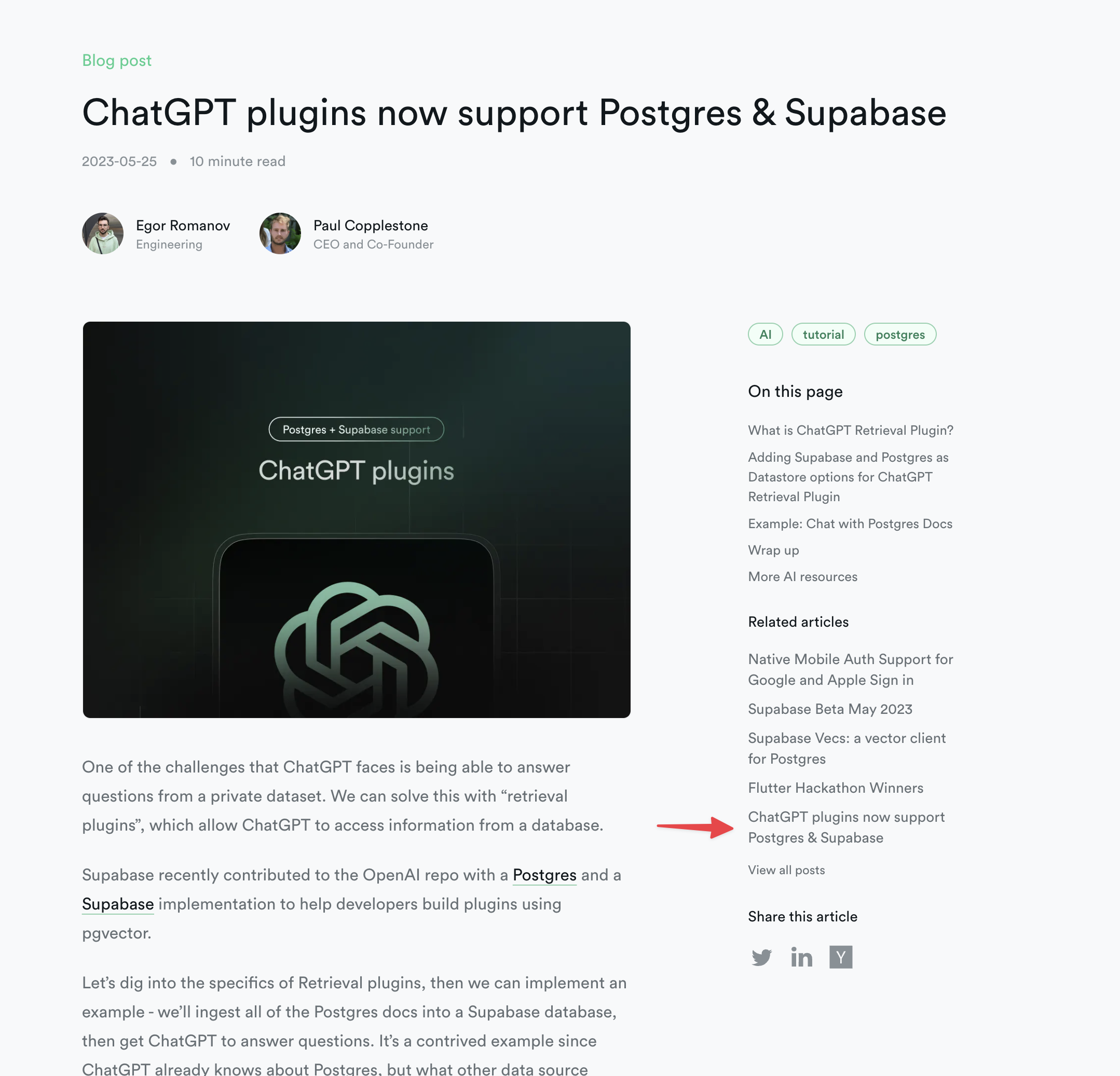 Filter Related list to not show current blog post · Issue #15484 · supabase/supabase · GitHub