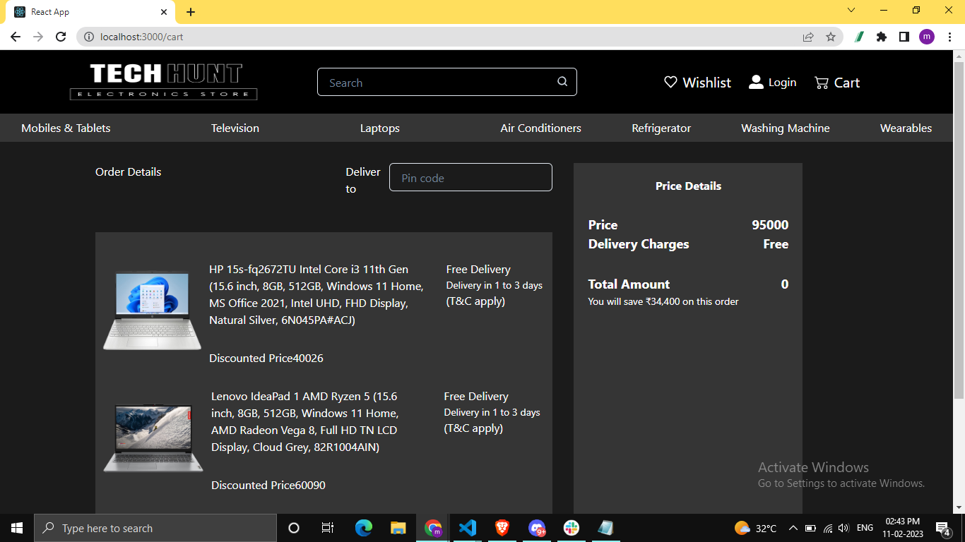 GitHub - Malik04121/Tech-Hunt: TechHunt is a ecommerce electronics website where all type of ...