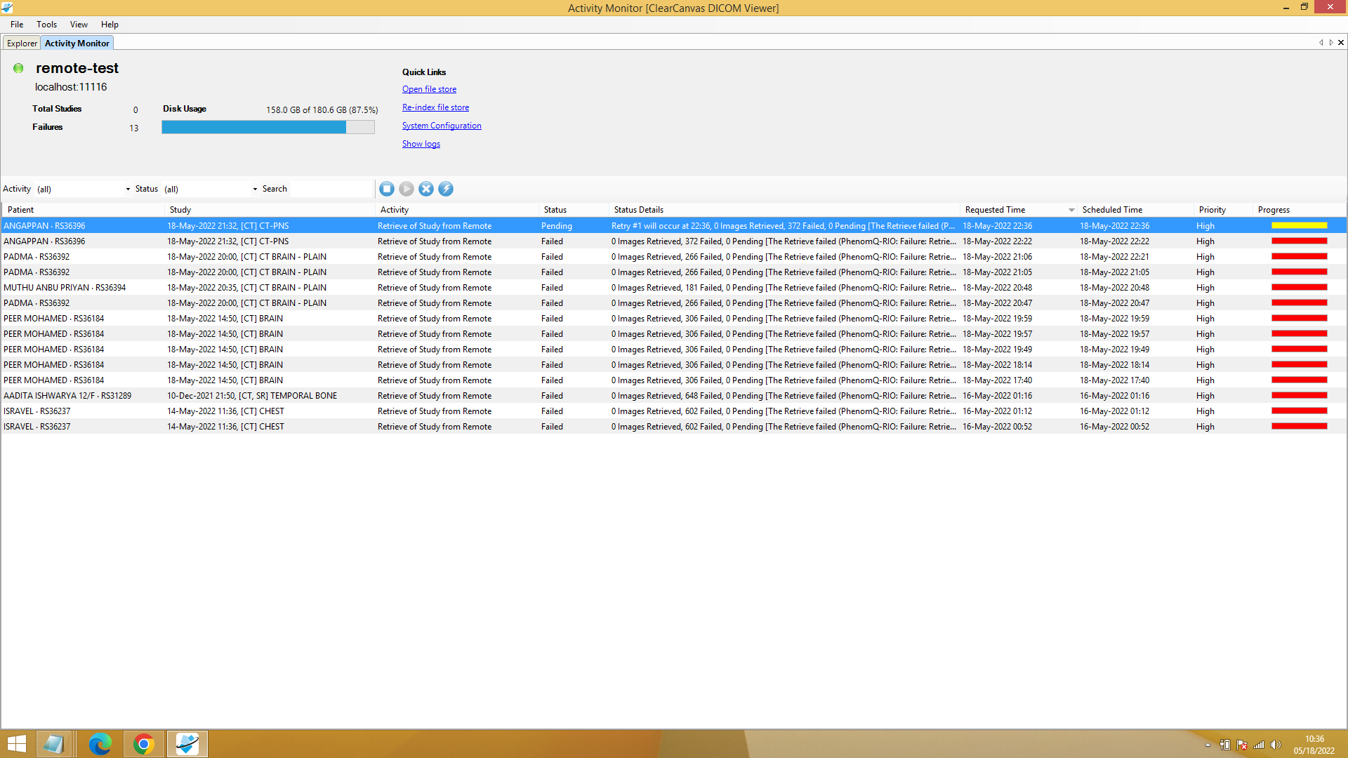 Retrive study to client workstation failed · Issue #285 · ClearCanvas/ClearCanvas · GitHub