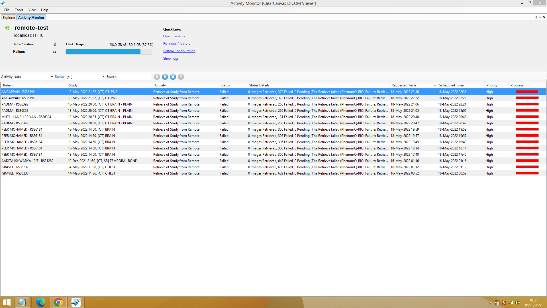 Retrive study to client workstation failed · Issue #285 · ClearCanvas/ClearCanvas · GitHub