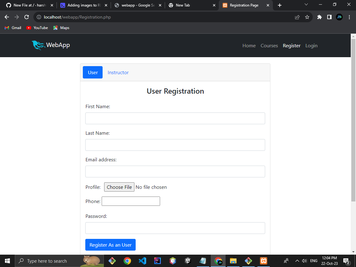 GitHub - harsh-kamde/WebAppProject