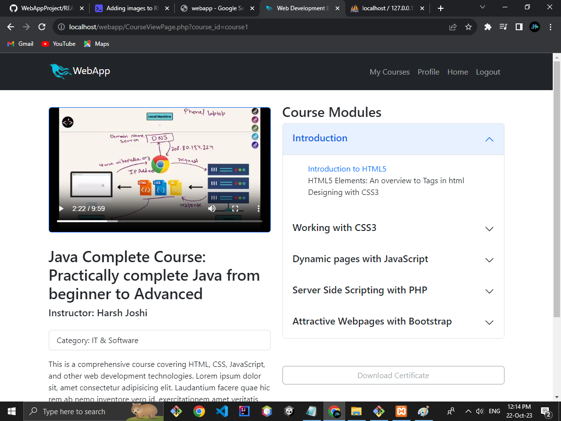 GitHub - harsh-kamde/WebAppProject