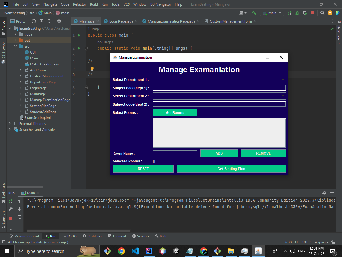 GitHub - harsh-kamde/ExamSeatingManagement