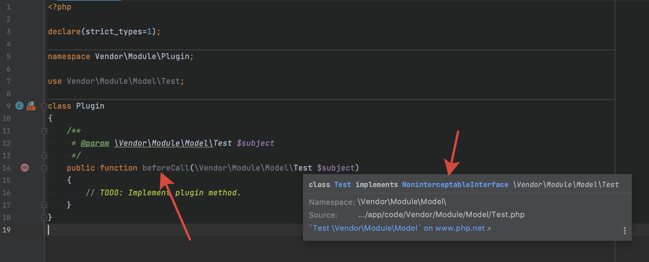 It is possible to create a plugin for a class that implements NoninterceptableInterface · Issue ...