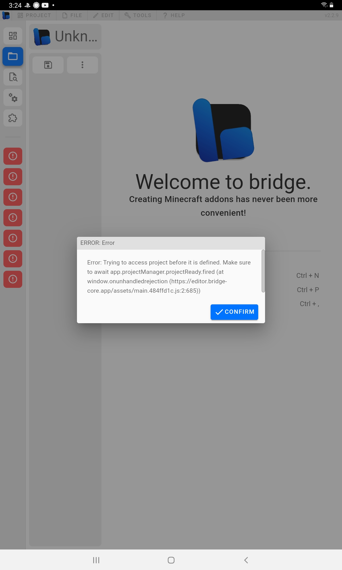 not loading any broject or mcaddon files · Issue #445 · bridge-core/editor · GitHub