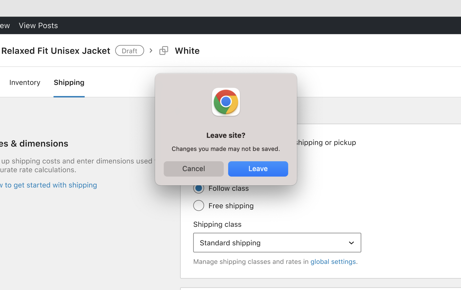 Product variations should prompt for unsaved changes · Issue #35992 · woocommerce/woocommerce ...