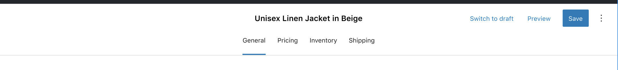 Move The Product Editor Tabs Into The Header · Issue 37686 · Woocommerce Woocommerce · Github