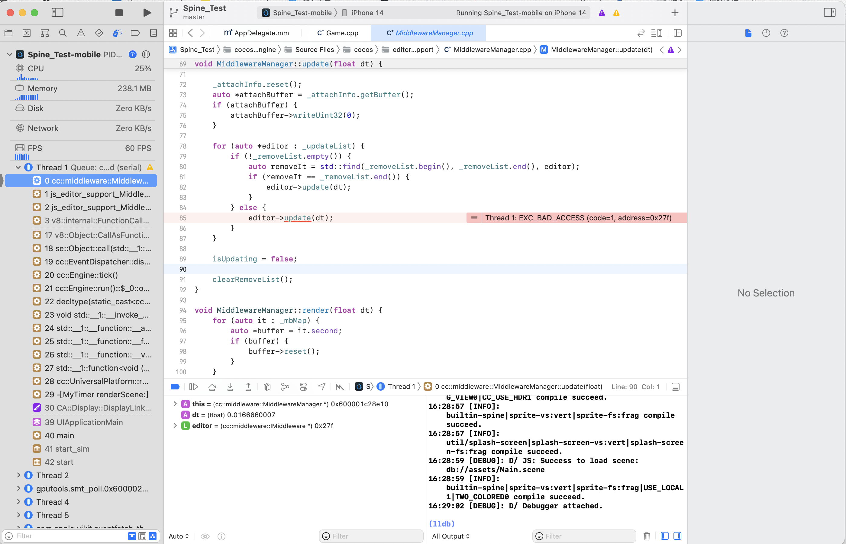 原生环境，在spine回调中创建新的spine崩溃 · Issue #15787 · cocos/cocos-engine · GitHub