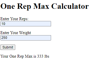 GitHub - anguyen447769/One-Rep-Max-Calculator: A calculator where a ...