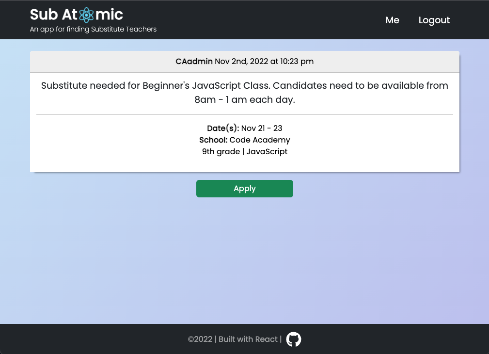 GitHub - rva-mike/Substitute-Finder