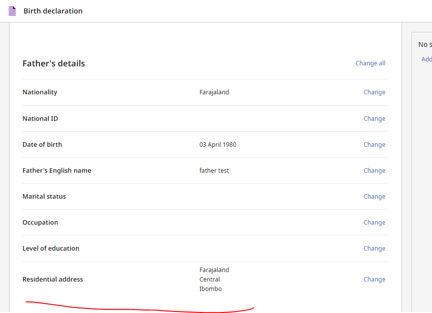 Address Field Not Fully Loading When Father Is The Only Informant · Issue 3031 · Opencrvs