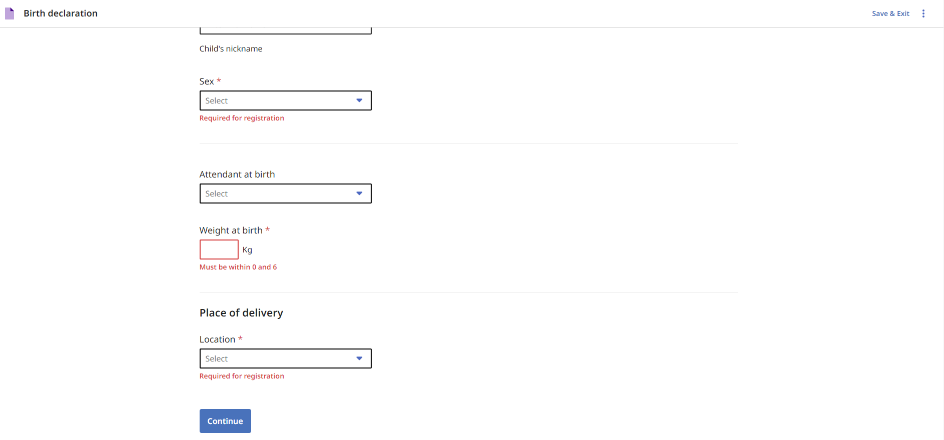 Config bug: When default config is made mandatory, in birth declaration form that field is ...