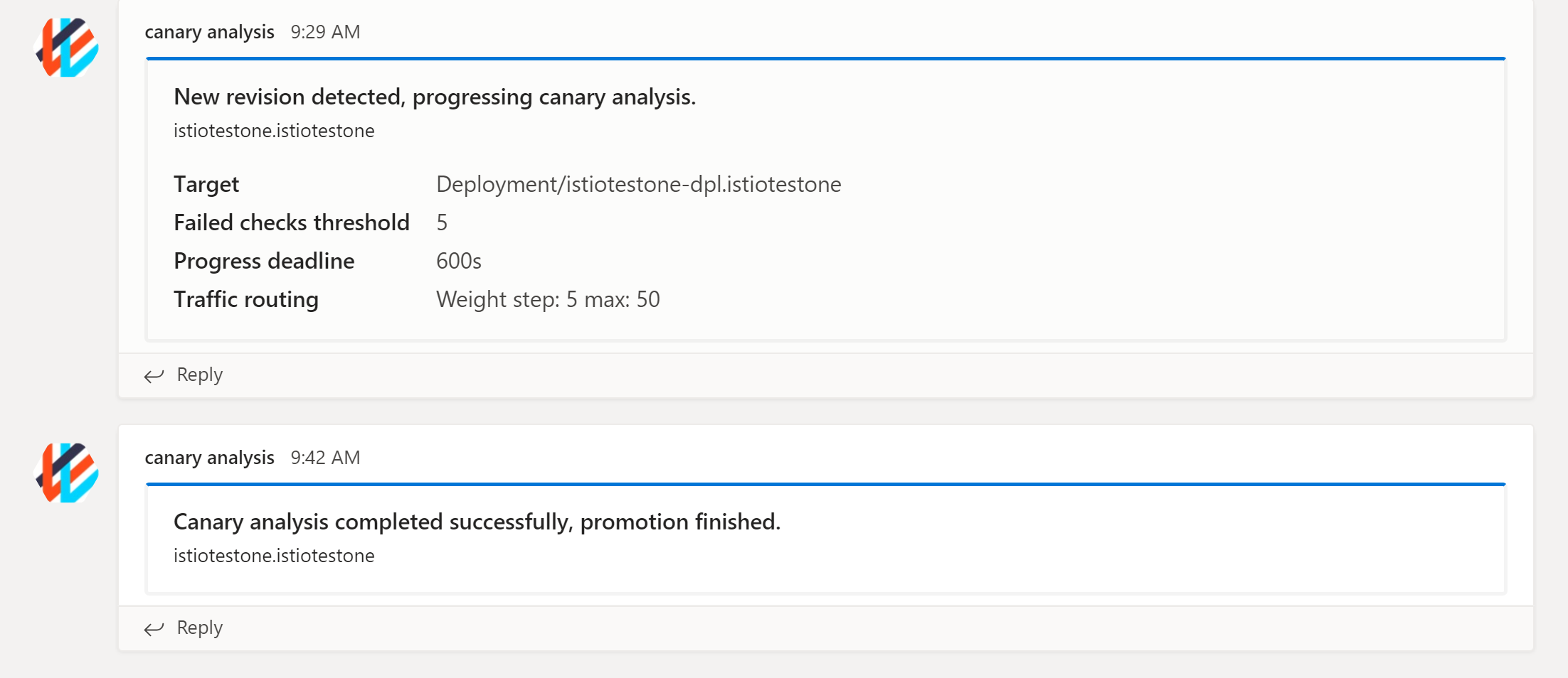 Support for Flagger custom message or Alert to Teams/Slack. · Issue #699 · fluxcd/flagger · GitHub