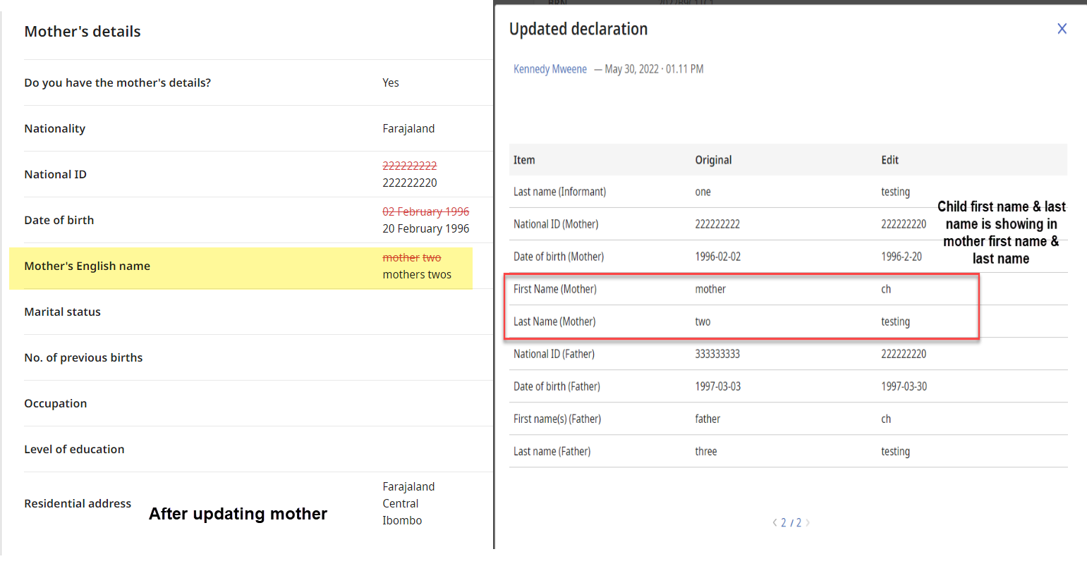 In the history of audit record, Update declaration is not showing correctly · Issue #3252 ...