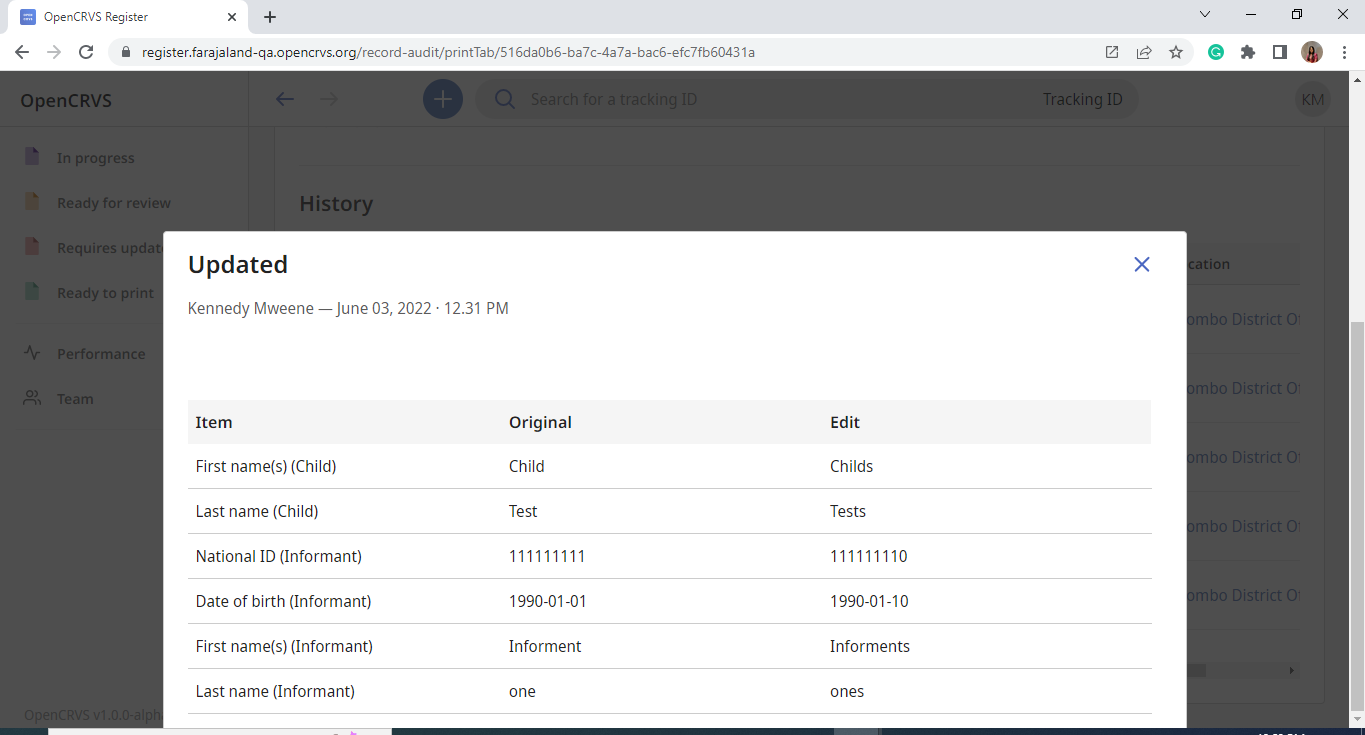 Modals are not showing correctly · Issue #3114 · opencrvs/opencrvs-core · GitHub