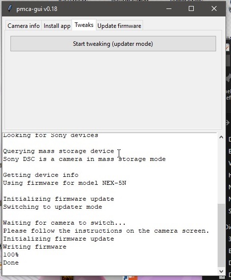 60i/p mode on Sony Nex-5N · Issue #329 · ma1co/Sony-PMCA-RE · GitHub