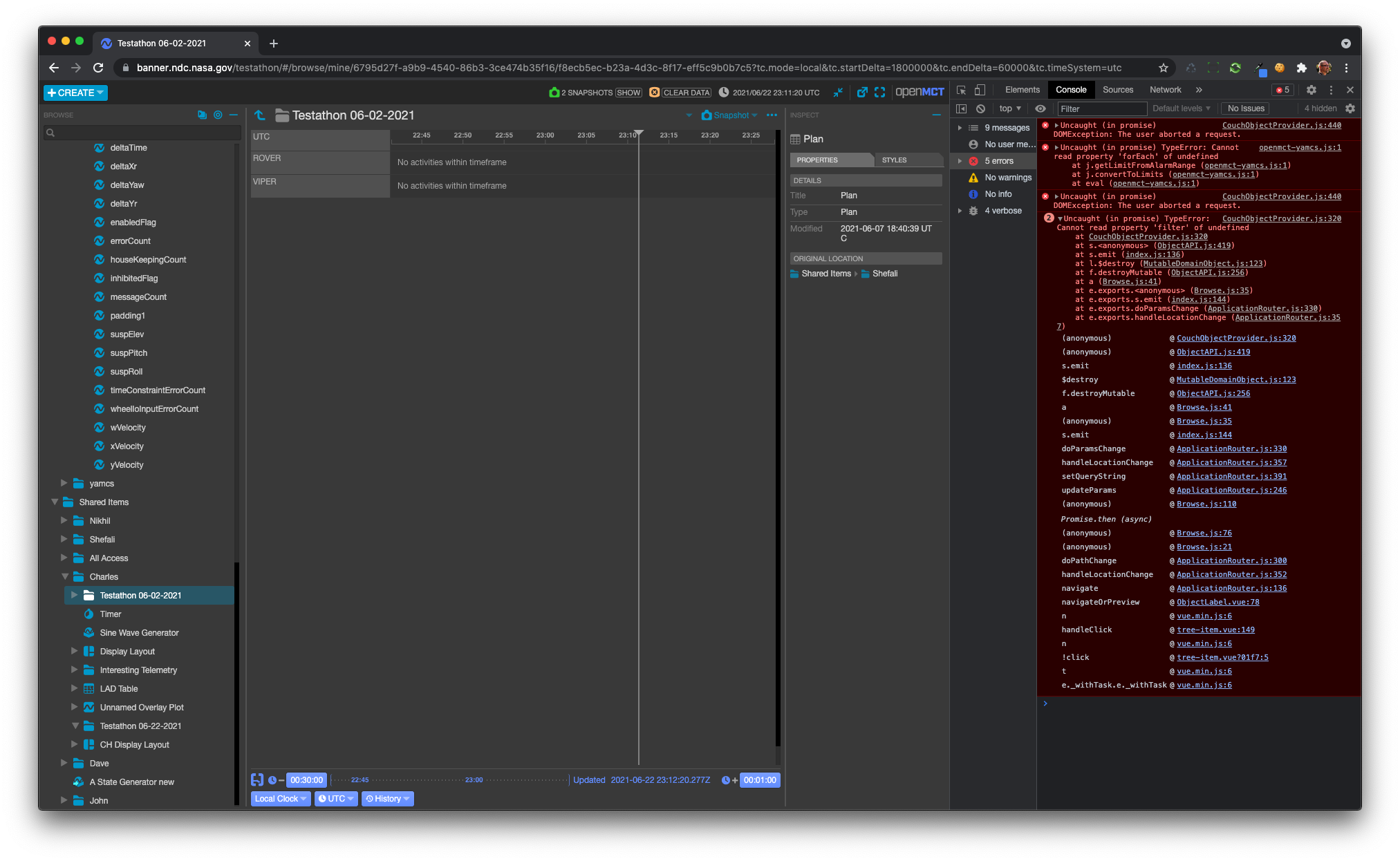 Navigating sporadically throws Couch errors · Issue #3964 · nasa/openmct · GitHub
