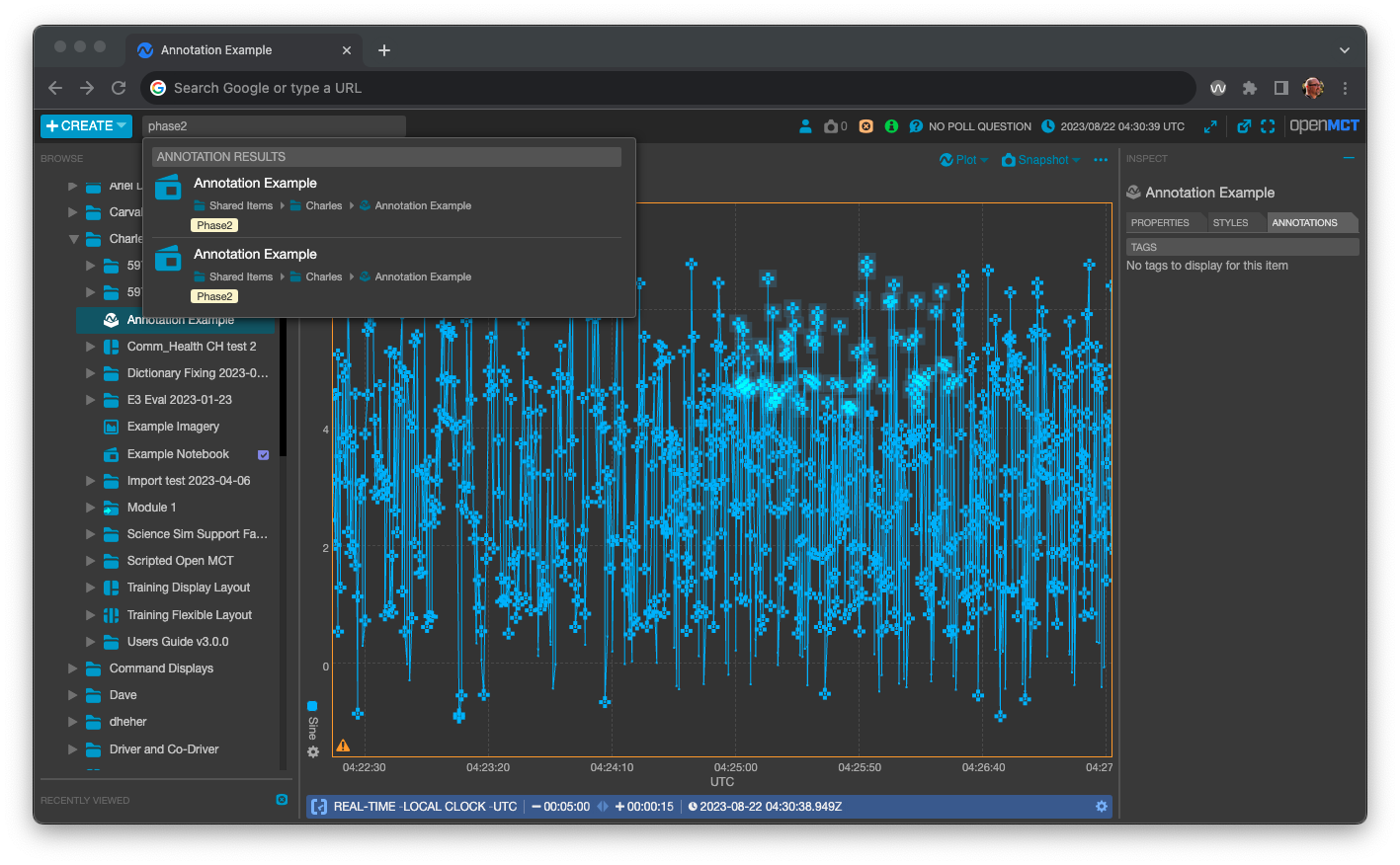 Annotation Search results don't use the right icon · Issue #6984 · nasa/openmct · GitHub