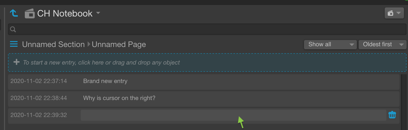 Change Notebook entry to use "click to edit" approach · Issue #3498 · nasa/openmct · GitHub