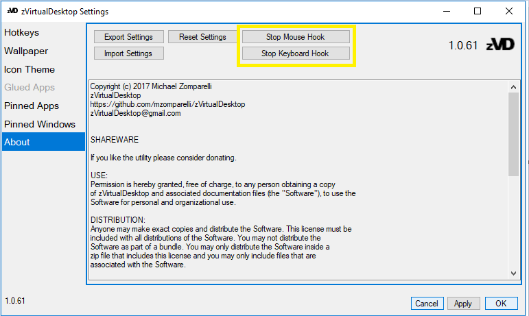 Hotkeys Not Working · Issue #83 · mzomparelli/zVirtualDesktop · GitHub