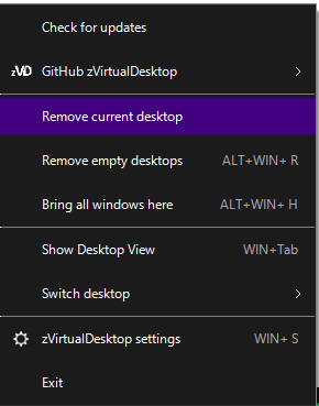 Please let use close individual desktops instead of only being able to close desktops with no ...