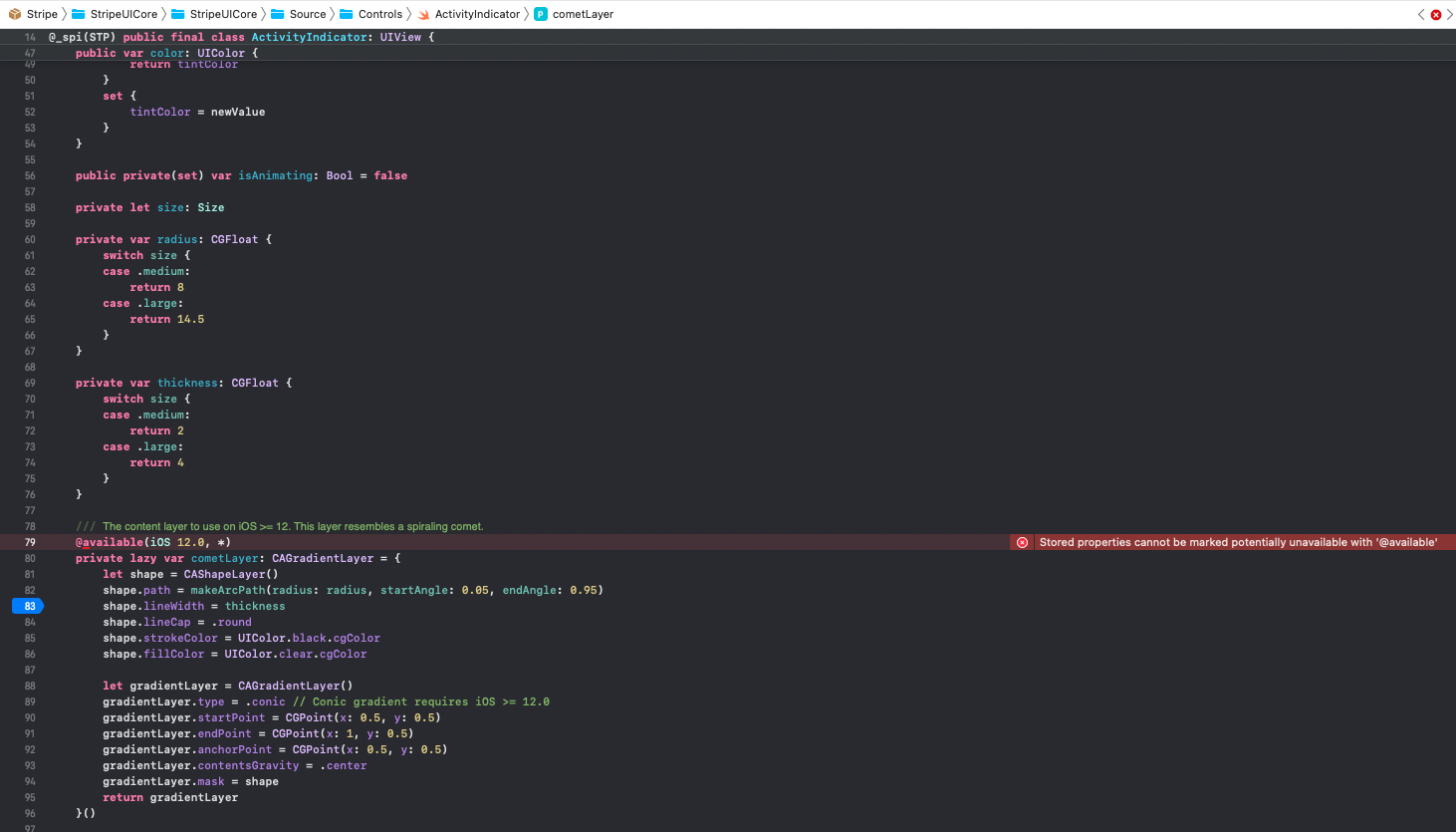 [BUG] Stored properties cannot be marked potentially unavailable with '@available' · Issue #2021 ...