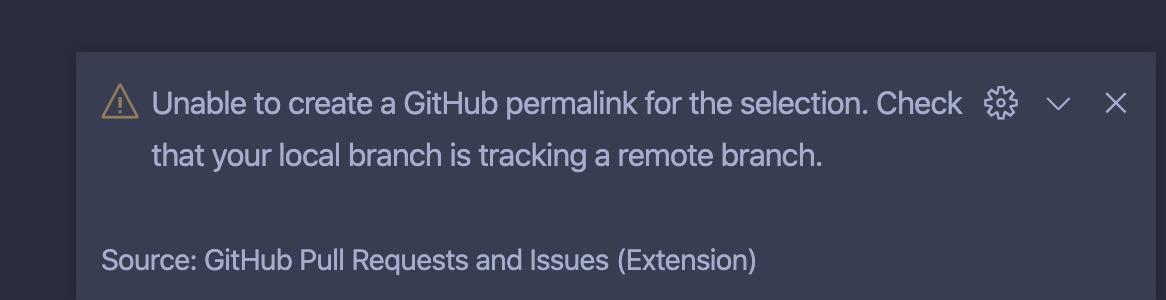 Unable to create a GitHub permalink for the selection. Check that your ... Unable to create a GitHub permalink for the selection. Check that your ...