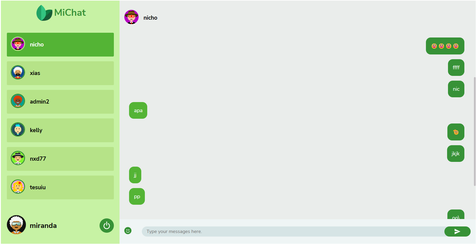 GitHub - NichoAdhyatma/michat-app-mern: Chat web app , with socket.io ... GitHub - NichoAdhyatma/michat-app-mern: Chat web app , with socket.io ...