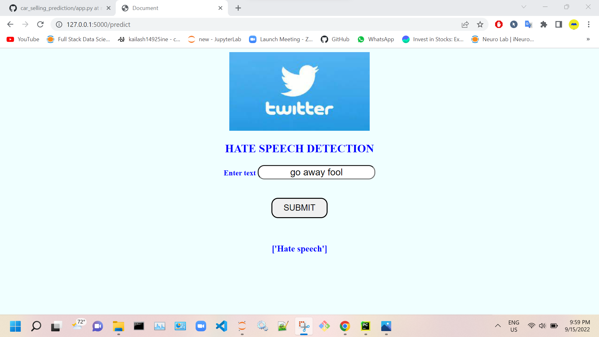 GitHub - kailash-kangne/Twitter-hate-speech-prediction-by-NLP